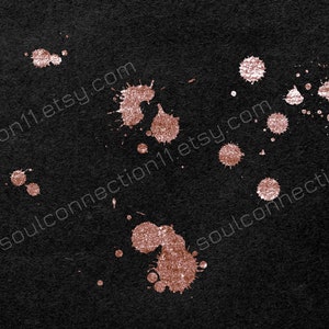 Rose Gold Splatters Clipart, Golden Ink Splash PNG, Glitter Gold ...
