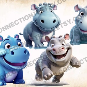 Safari Animals PNG Clipart, Cute African Animals Bundle, Sublimation ...