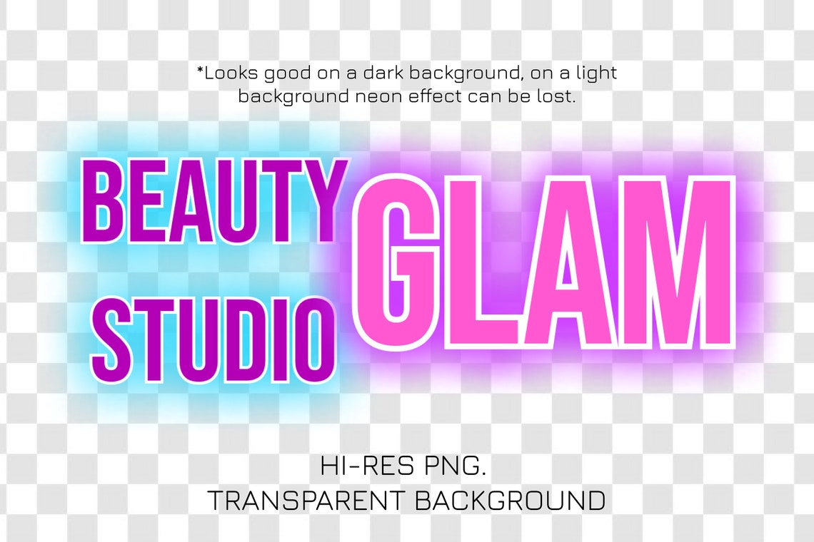 Custom Neon Logo PNG Premade Neon Logo Design Neon Logo PNG - Etsy