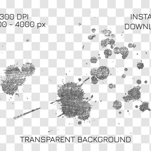 Silver Splatters Clipart, Silver Ink Splash PNG, Glitter Silver ...