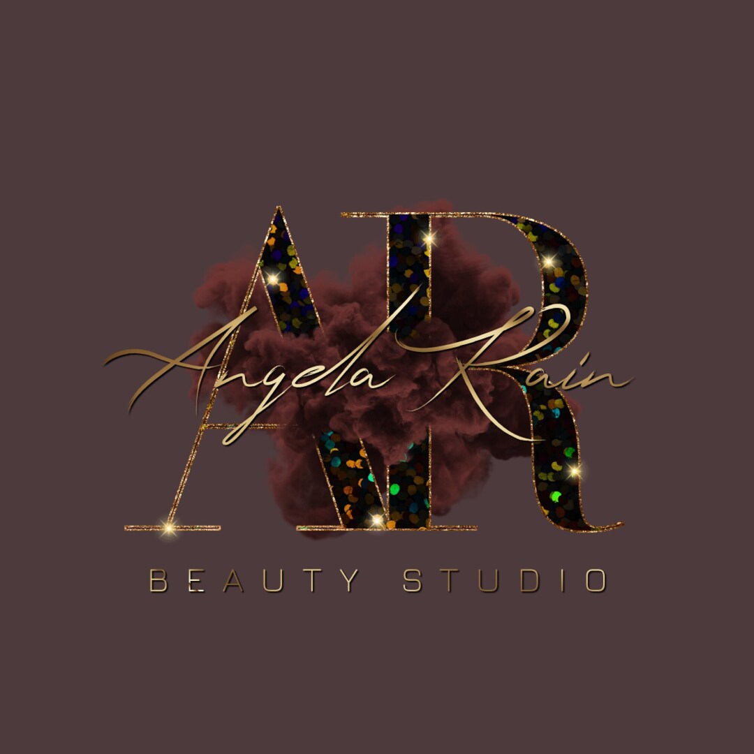 Brown Gold Logo, Bronze Beauty Logo, Glitter Beauty Salon Logo, Premade ...