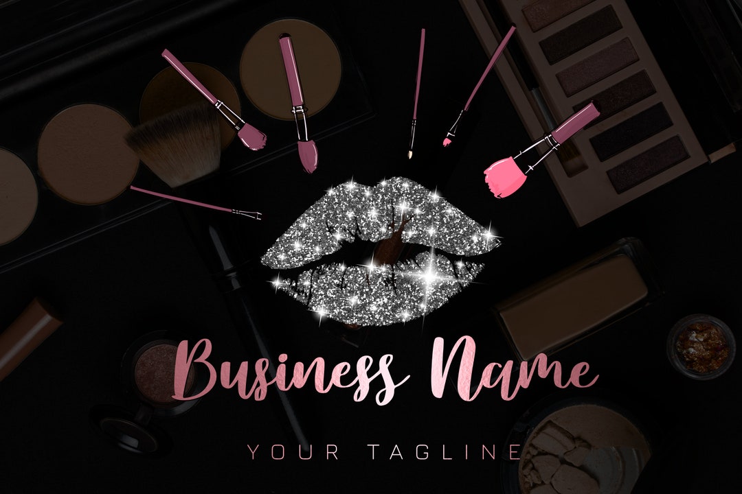 Glitter Lips Logo, Makeup Artist Logo, Beauty Logo Design, Premade Logo ...