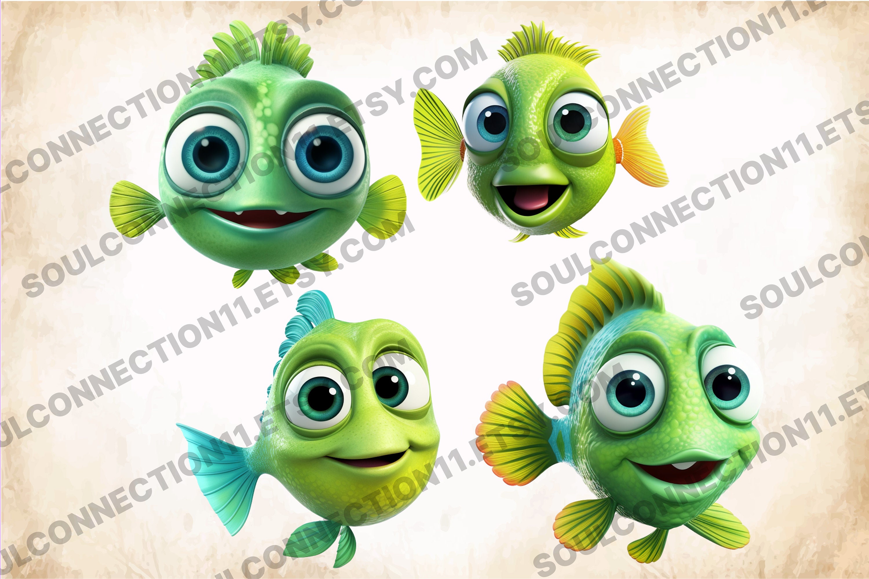 Cute Fish PNG Clipart Under the Sea Clipart Fish Image Sea - Etsy Australia