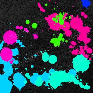 33 NEON Colors Splash PNG, Bright Colors Splash Clipart, Digital Neon ...