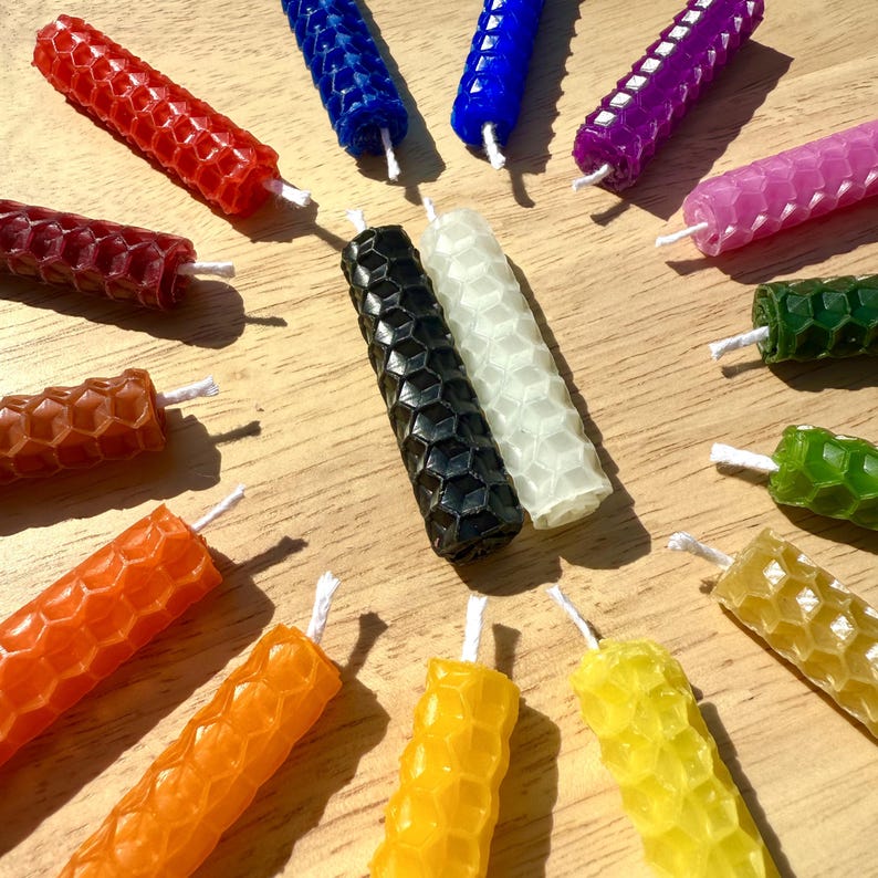 Hand-rolled Beeswax Spell Candles: Witchcraft, Ritual, Intention ...