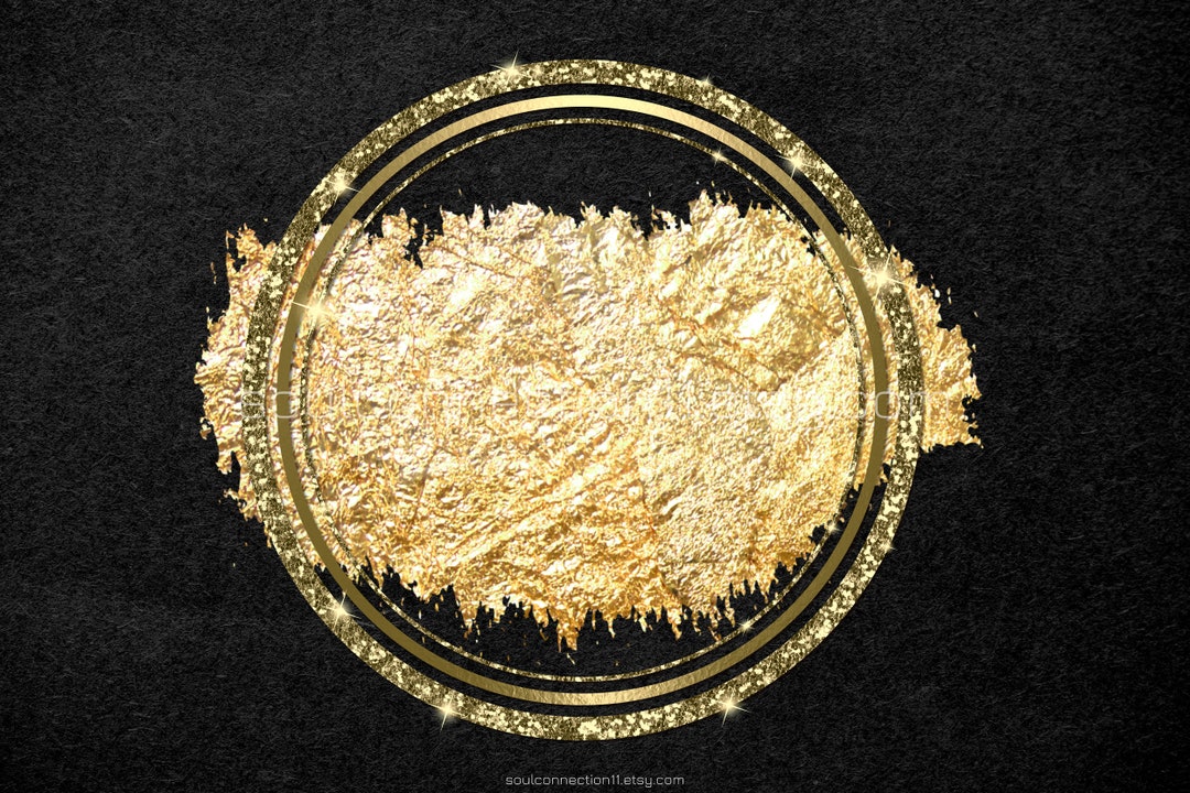 Gold Logo Background PNG, Golden Logo Circle, Gold Logo Frame, Round ...