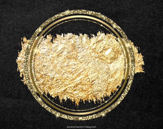 Gold Circle PNG JPG Gold Foil Overlay Circle Clipart Gold Circle Frame ...