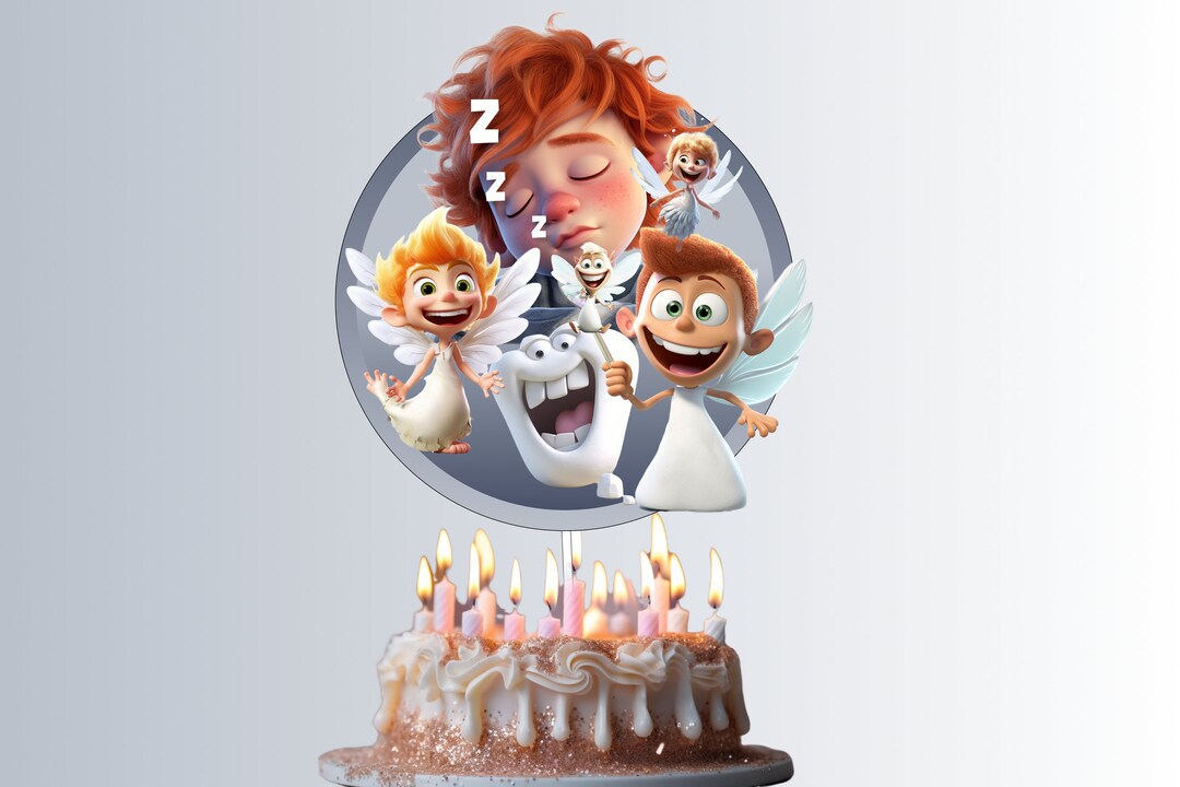 Tooth Fairy Cake Topper, Printable Tooth Cake Centerpiece, Fallen Tooth ...