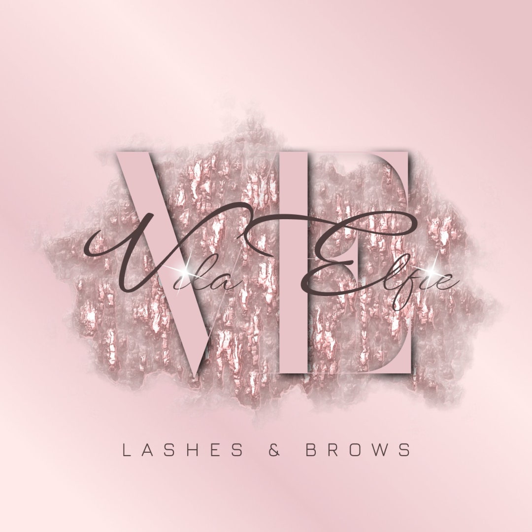 Pastel Pink Beauty Logo, Rose Boutique Logo, Brow Logo, Premade Logo ...