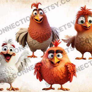 Farm Birds PNG Clipart Bundle, Home Birds, Chicken, Turkey, Goose ...