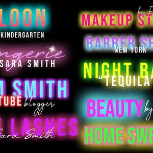 Custom Neon Logo PNG, Premade Neon Logo Design, Neon Logo PNG, Neon ...