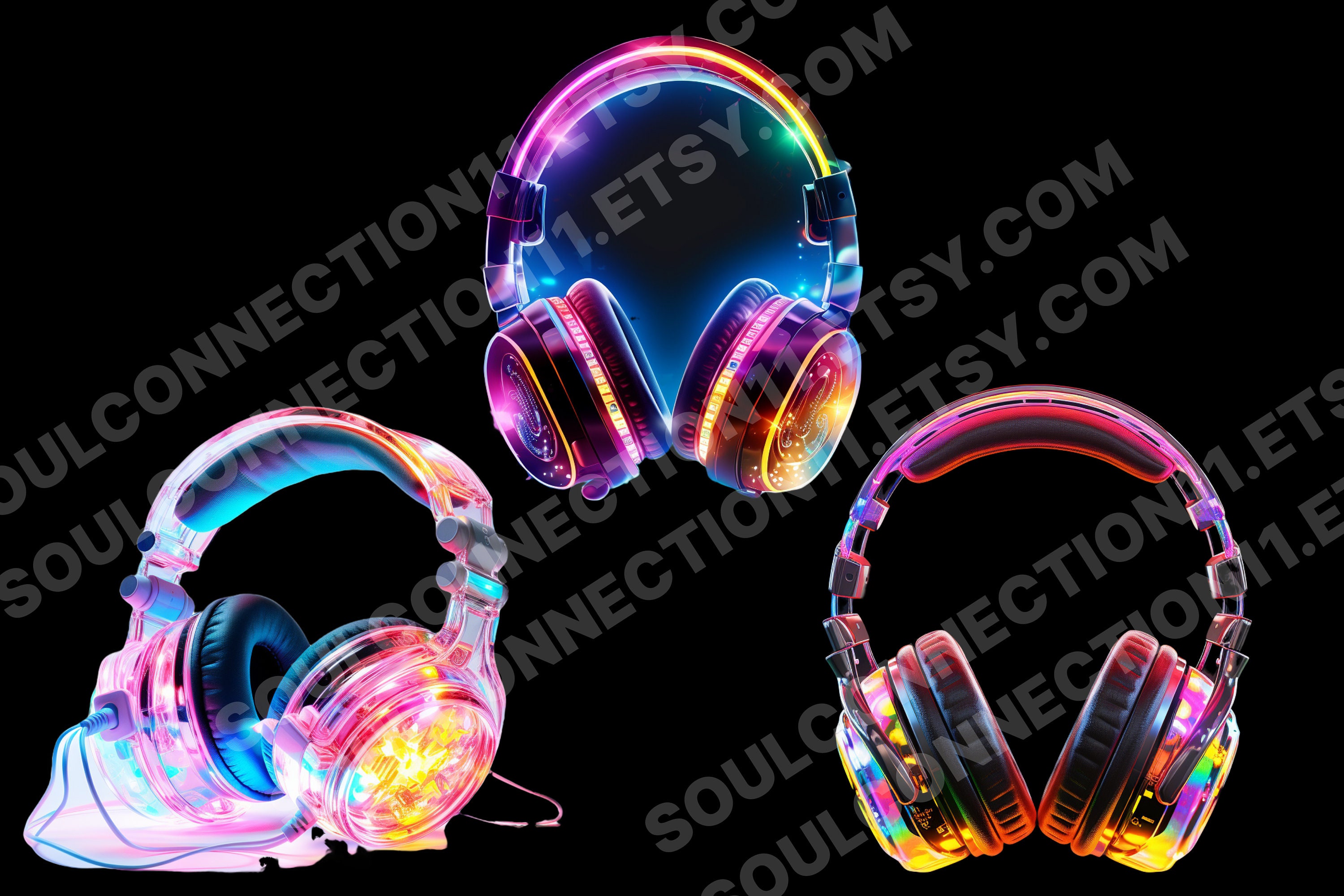 Neon Disco PNG Clipart Neon Party Supplies Images - Etsy