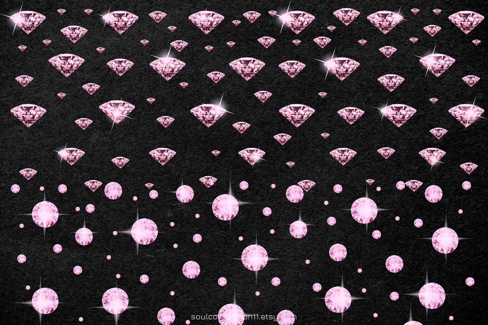 Diamond Clipart, Diamond Confetti Overlays, PNG Diamonds, Glitter ...