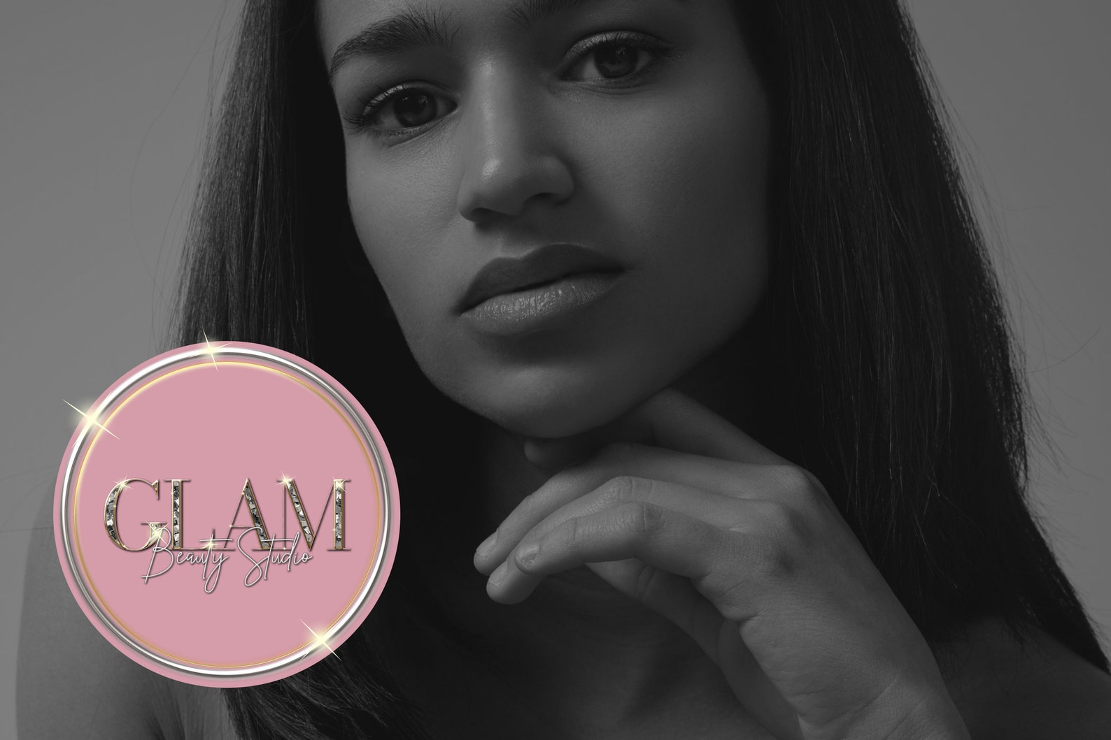 Premade Logo Design Custom Circle Logo PNG Round Logo Glam - Etsy