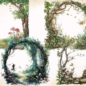 Fairy Forest Frames PNG Clipart, Fantasy Frame Image, Enchanted Forest ...