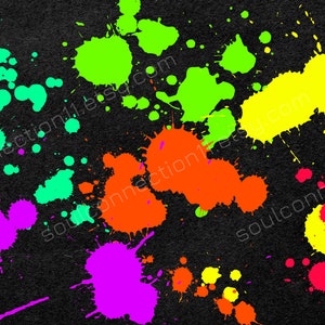 33 NEON Colors Splash PNG, Bright Colors Splash Clipart, Digital Neon ...