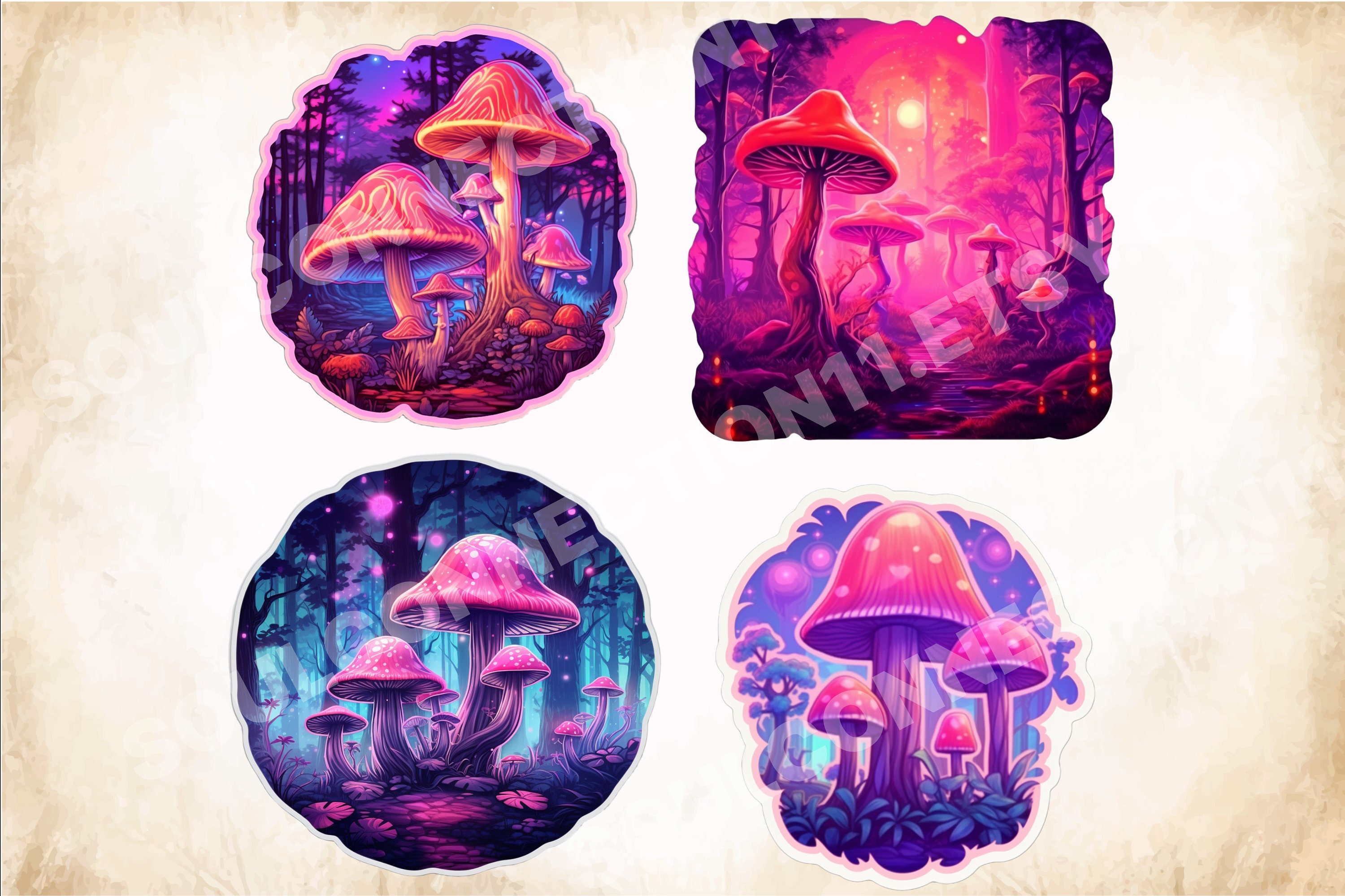 Enchanted Forest PNG Clipart Fairy Forest Printable Sticker - Etsy