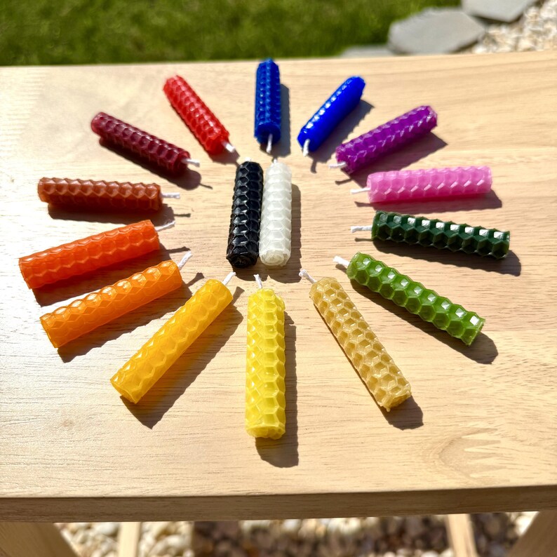 Hand-rolled Beeswax Spell Candles: Witchcraft, Ritual, Intention ...