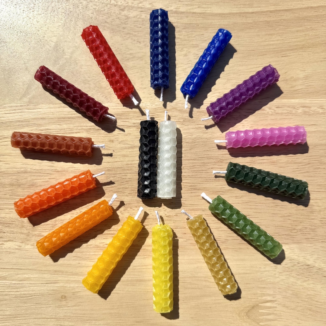 Hand-rolled Beeswax Spell Candles: Witchcraft, Ritual, Intention ...
