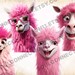 Cute Pink Llama PNG Clipart, Fantasy Llama Images Bundle, Animal ...