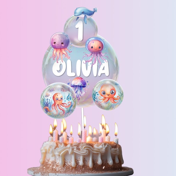 Octopus Cake Topper - Etsy