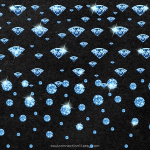 Diamond Clipart, Diamond Confetti Overlays, PNG Diamonds, Glitter ...