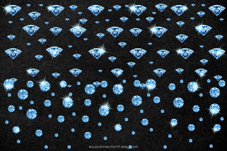 Diamond Clipart Diamond Confetti Overlays PNG Diamonds - Etsy