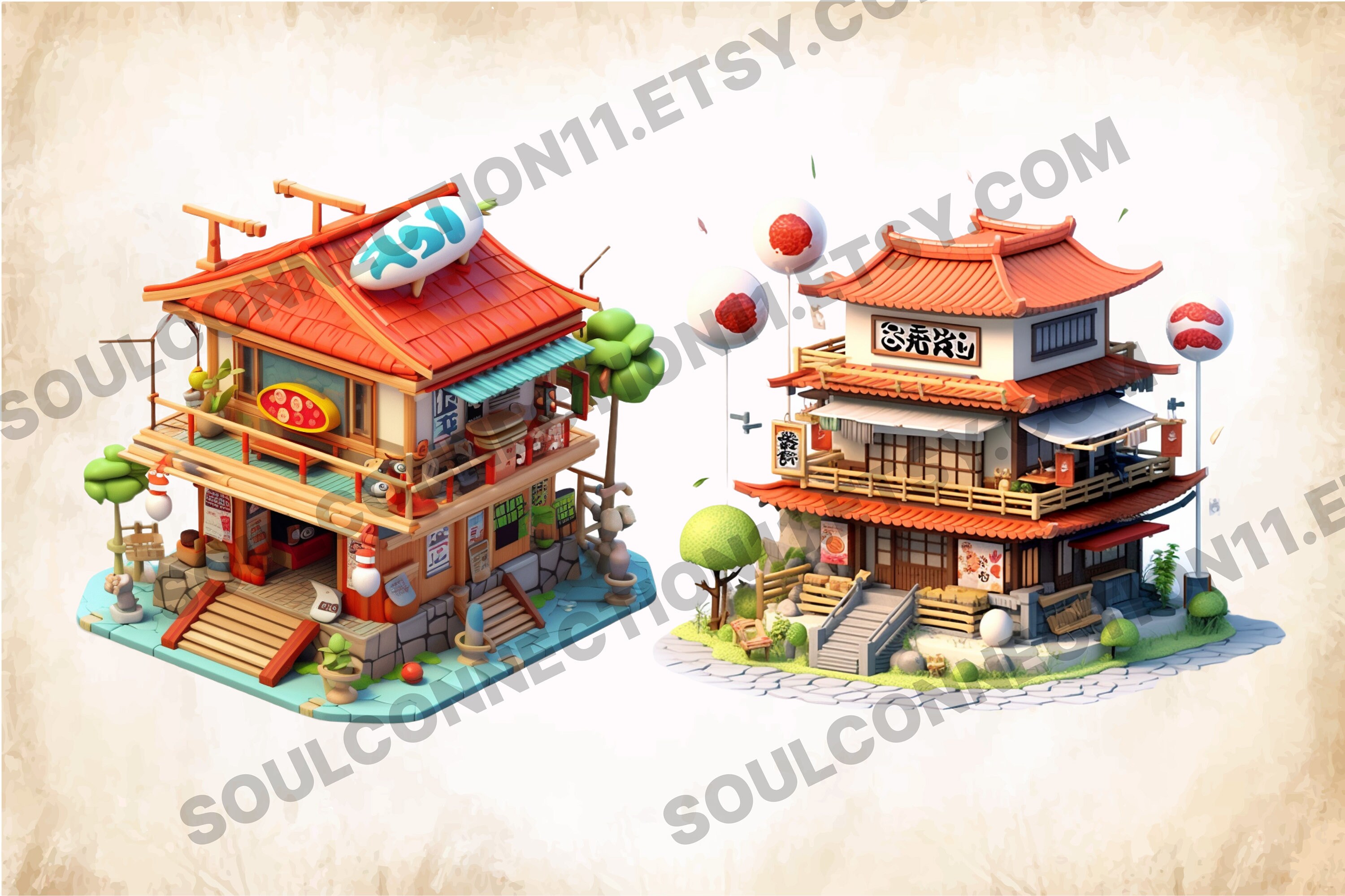 Cartoon Sushi Restaurant PNG Clipart Sushi Bar Images China - Etsy