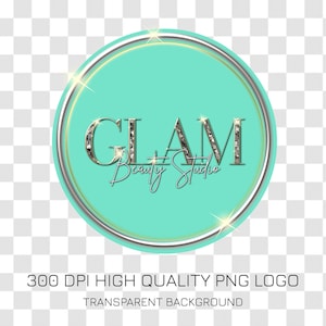 Premade Logo Design, Custom Circle Logo PNG, Round Logo, Glam Logo ...