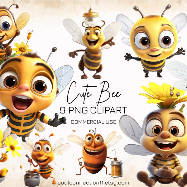 Printable Baby Bee Clipart - Etsy