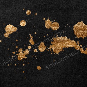 Bronze Splatters Clipart, Bronze Ink Splash PNG, Glitter Bronze ...