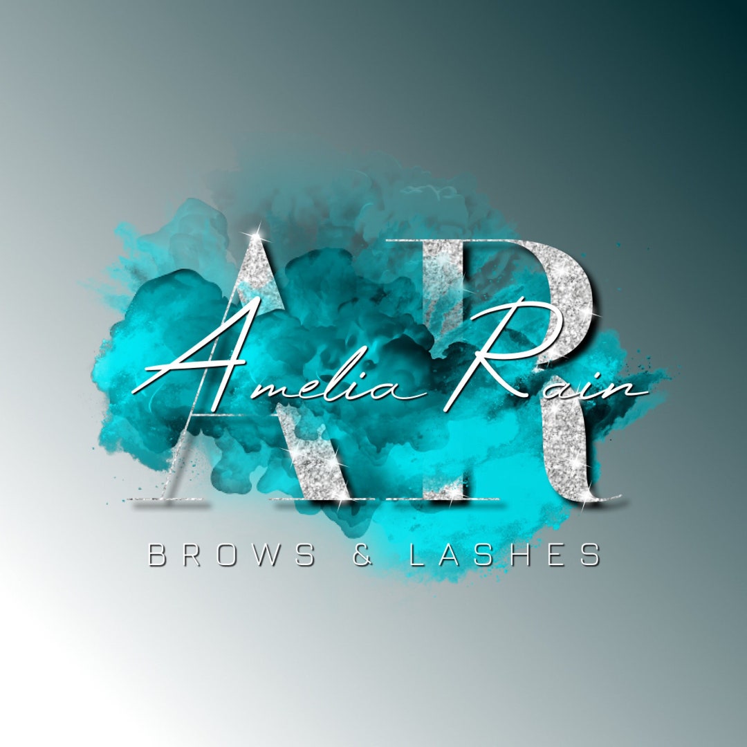 Vivid Sapphire Beauty Logo, Silver Glitter Premade Logo Design, Light ...