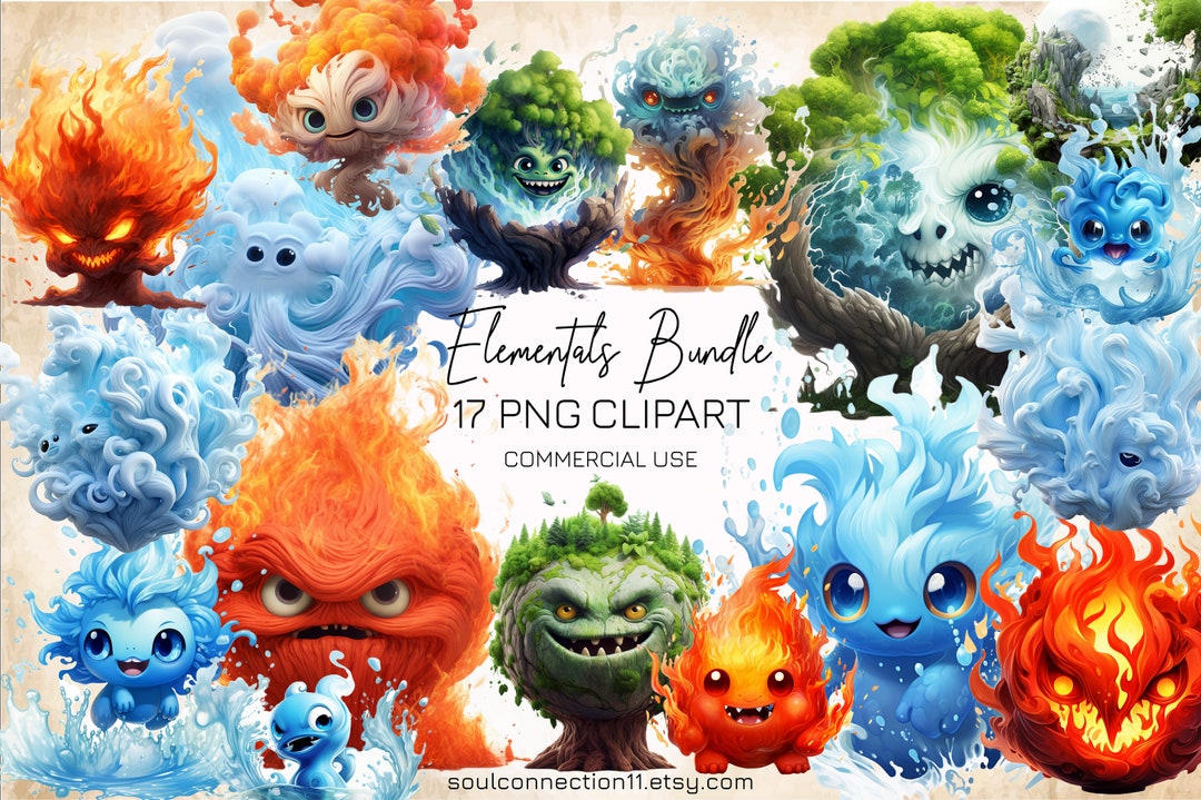 Elementals PNG Clipart, Fire Elemental, Water Elemental, Air Elemental ...