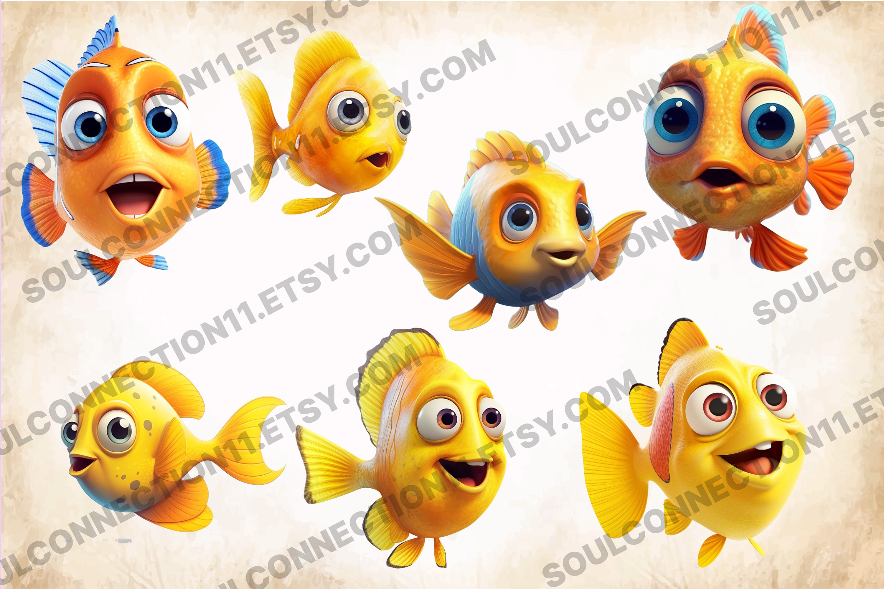 Cute Fish PNG Clipart Under the Sea Clipart Fish Image Sea - Etsy Australia