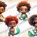 Cute Black Baby Mermaid's PNG Clipart Bundle, African Mermaid PNG ...