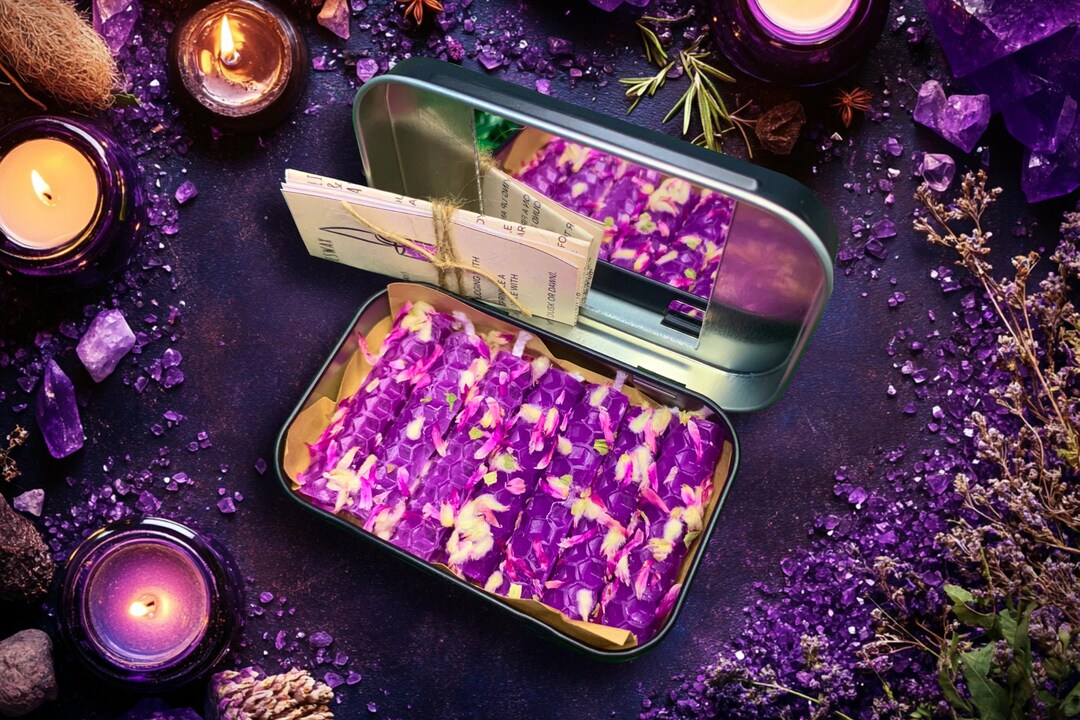 Pocket Altar, 7 Day Magical Abilities Ritual Set, Beeswax Lavender ...