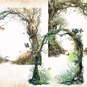 Fairy Forest Frames PNG Clipart, Fantasy Frame Image, Enchanted Forest ...