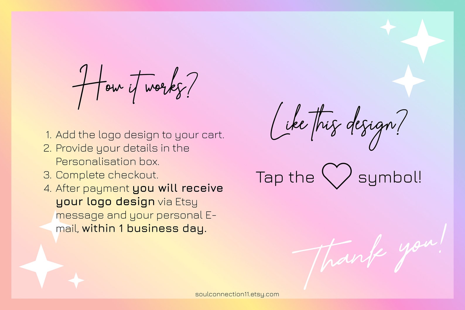 Rainbow Boho Logo Colorful Retro Logo Star Vintage Logo - Etsy