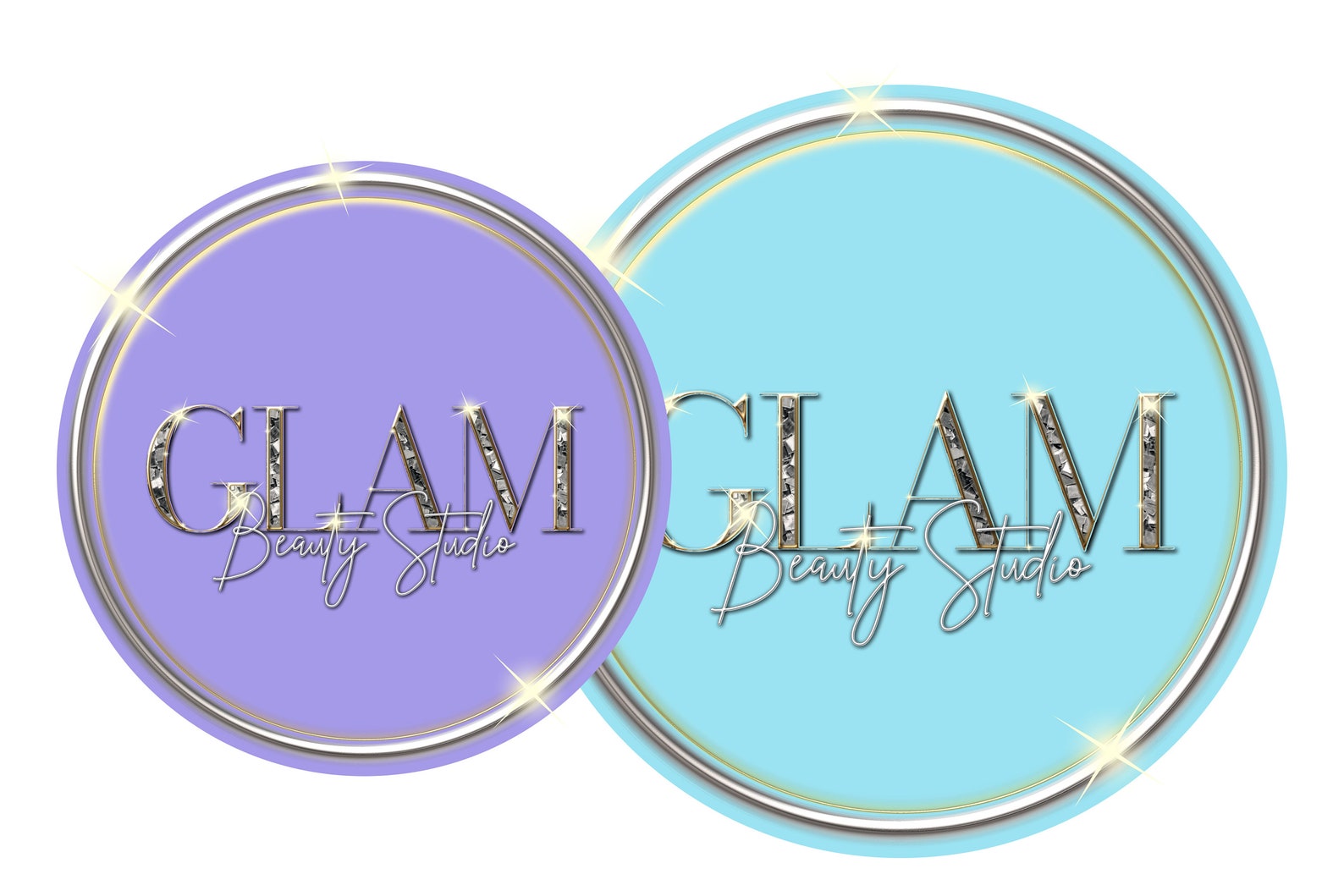 Premade Logo Design Custom Circle Logo PNG Round Logo Glam - Etsy