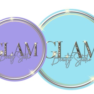 Premade Logo Design, Custom Circle Logo PNG, Round Logo, Glam Logo ...
