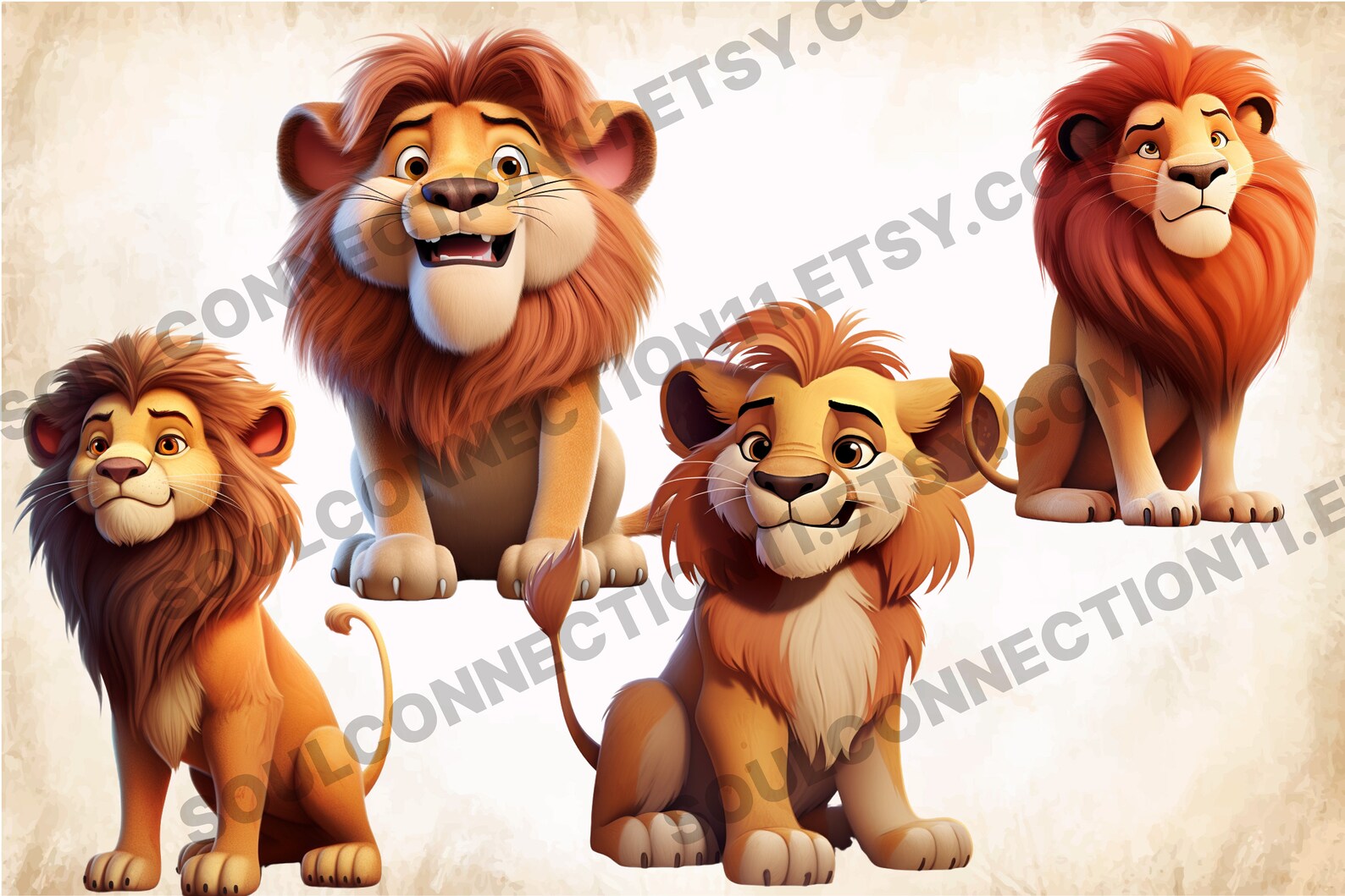 Safari Animals PNG Clipart Cute African Animals Bundle - Etsy