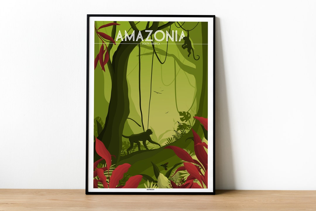AMAZONIA Poster SOUTH AMERICA - Etsy