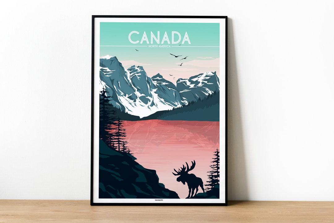 Poster CANADA - NORTH AMERICA - Etsy