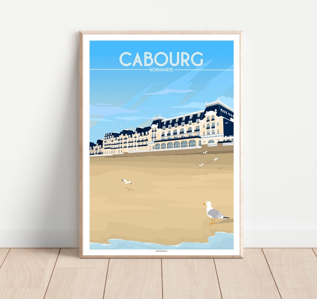 Affiche CABOURG NORMANDIE - Etsy