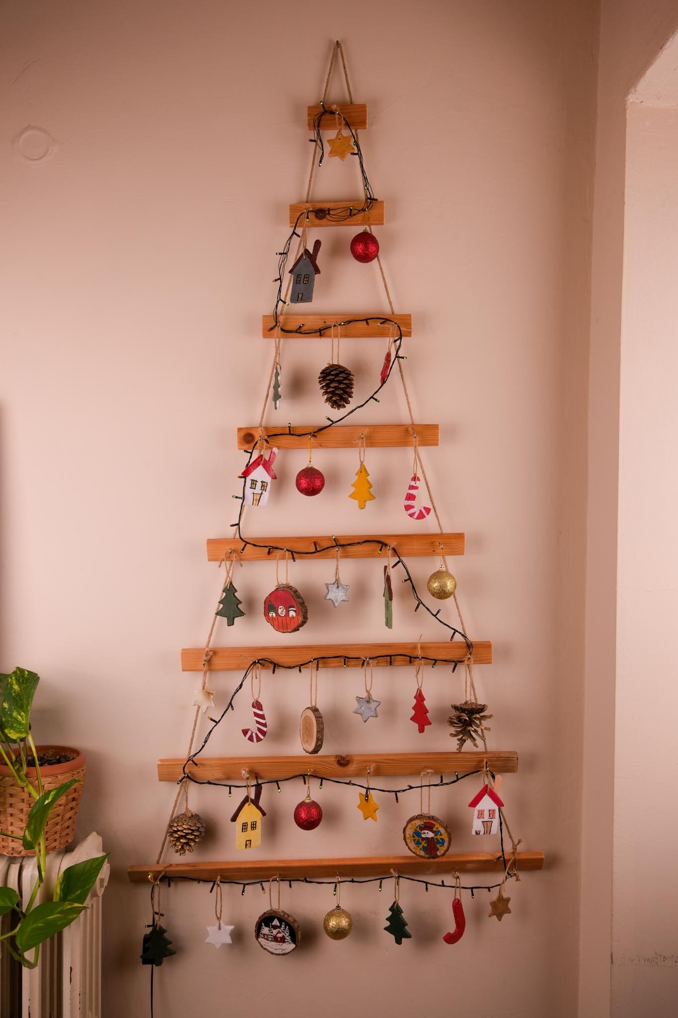 Wood Christmas Tree, Christmas Wall Dekor, Handmade Christmas Tree - Etsy