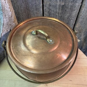 Italian Jenzo Lidded Copper Pot - Etsy
