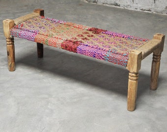 Wooden Indian Bench - Etsy