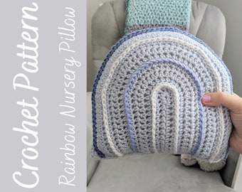 Crochet Rainbow Pillow - Etsy