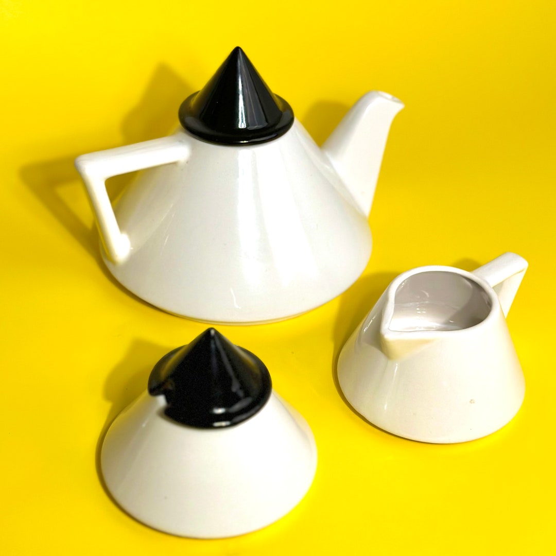 Vintage Minimalist Style Tea Set, 80's Postmodern Memphis, Taiwan ...
