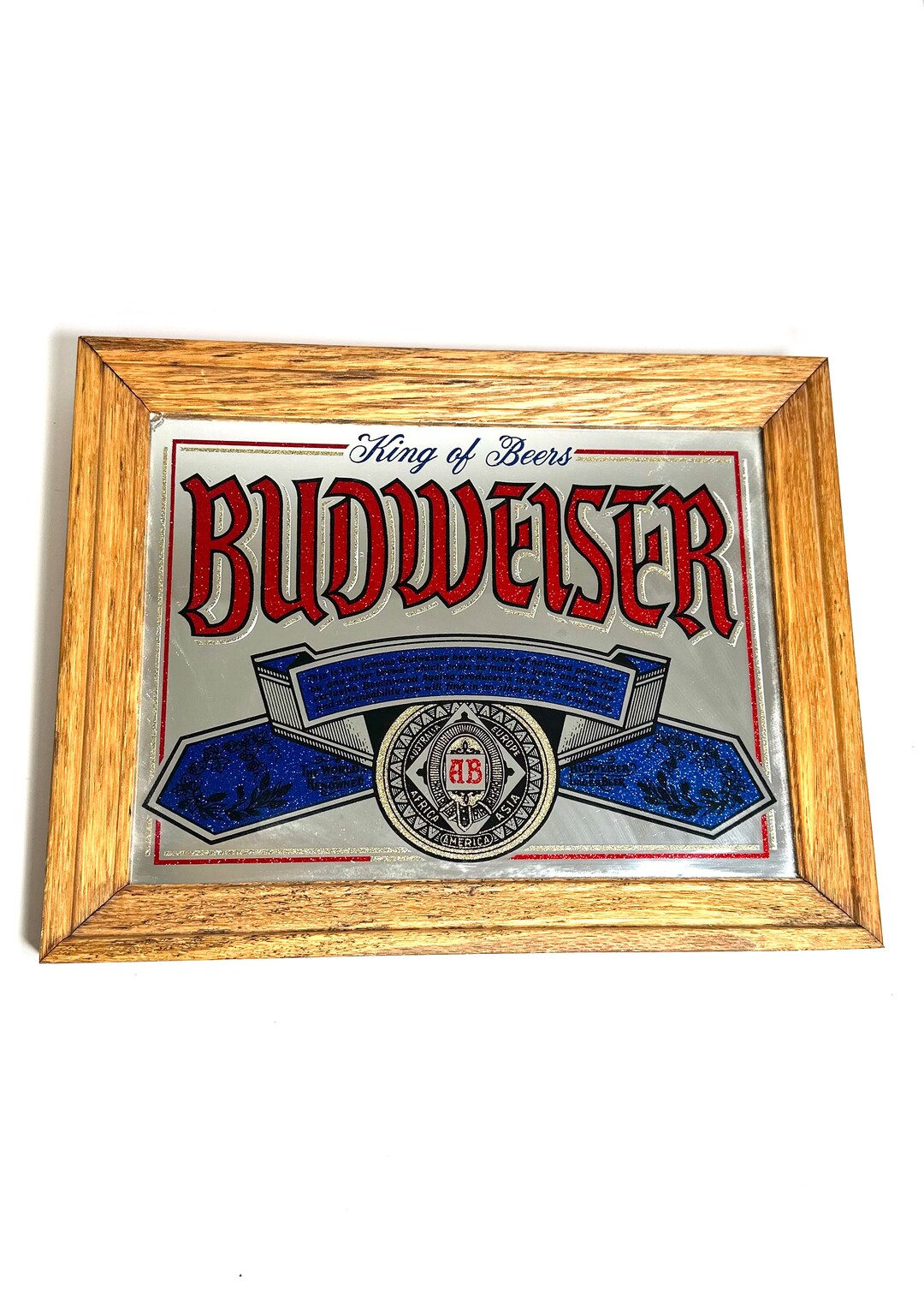 Vintage Budweiser Mirror Art, 70s, Beer Sign - Etsy